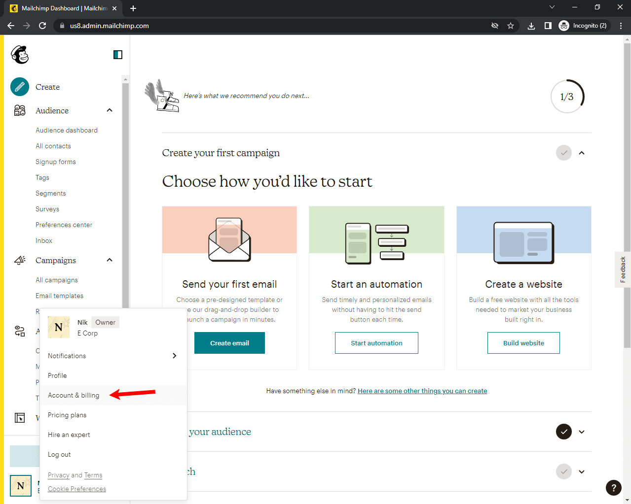 Mailchimp API Keys 1