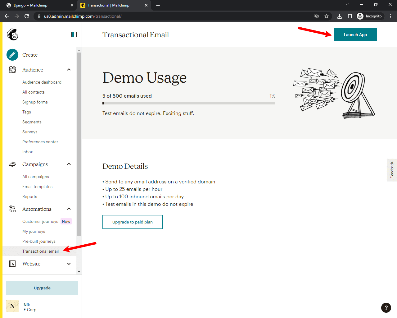 Mailchimp Transactional Email